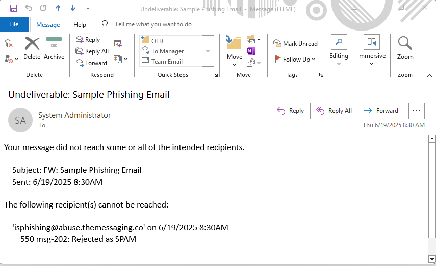 How to report phishing emails – The Messaging Company