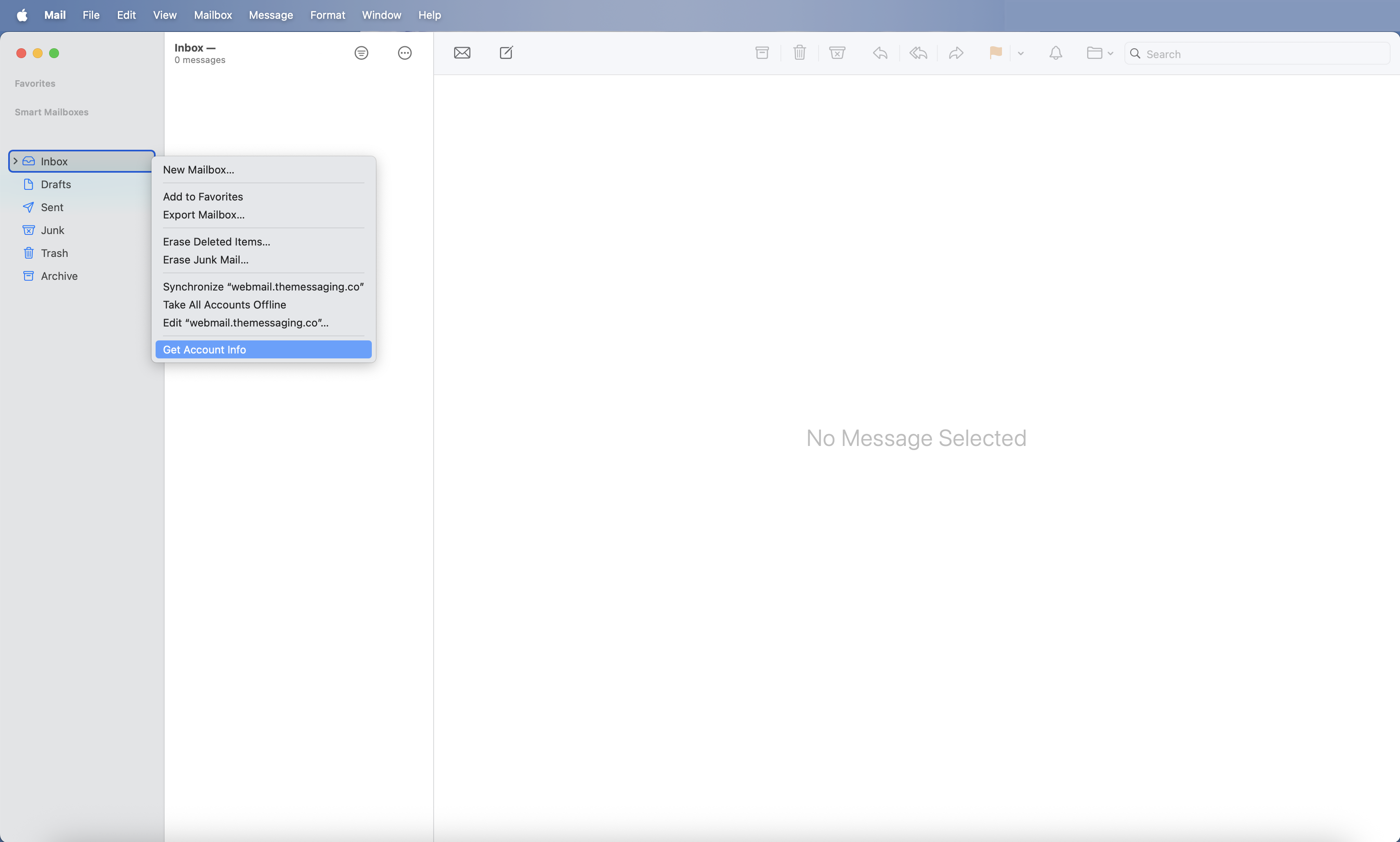 How to check quota information using Mail on Mac – The Messaging Company