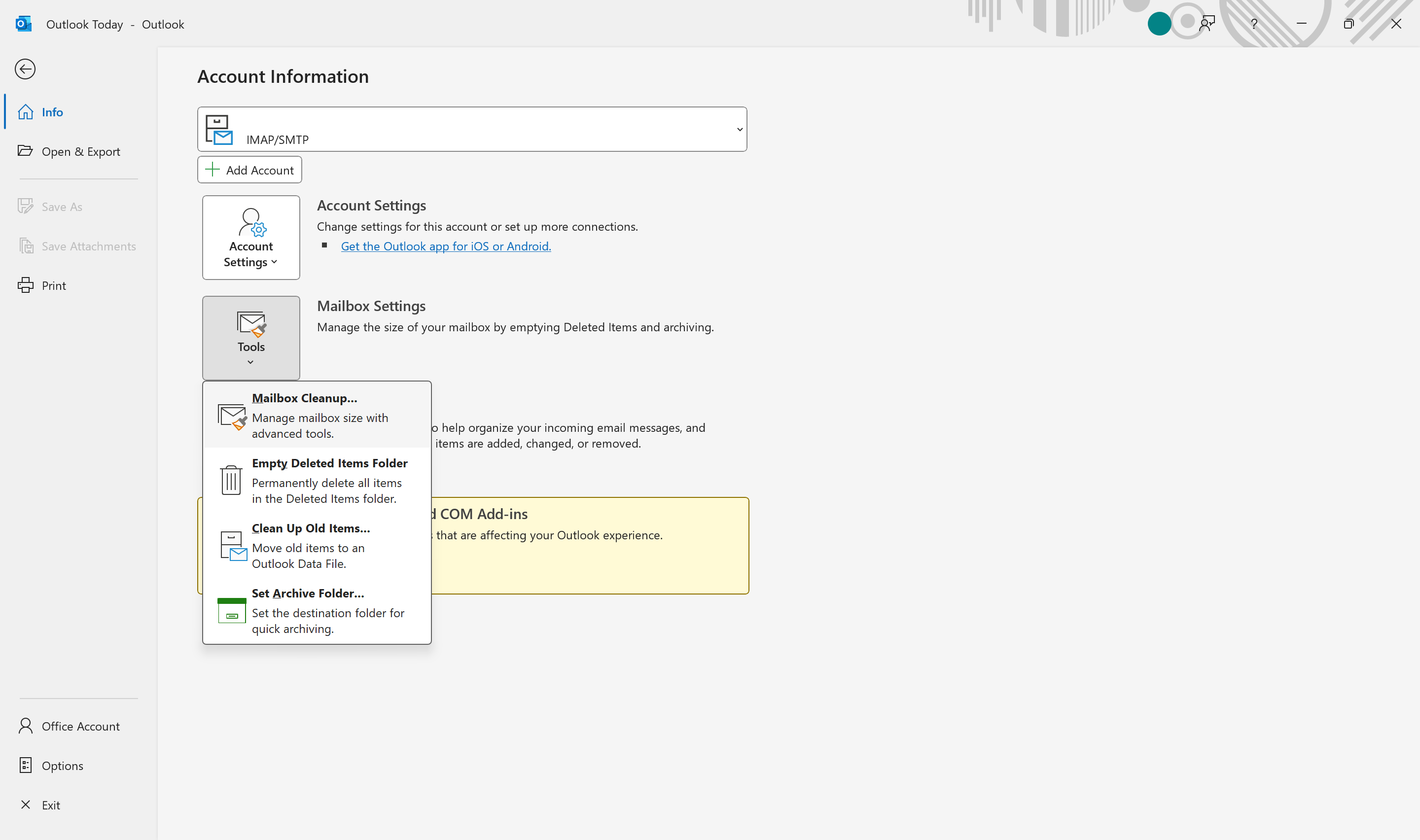 How to check quota information using Outlook Classic – The Messaging ...