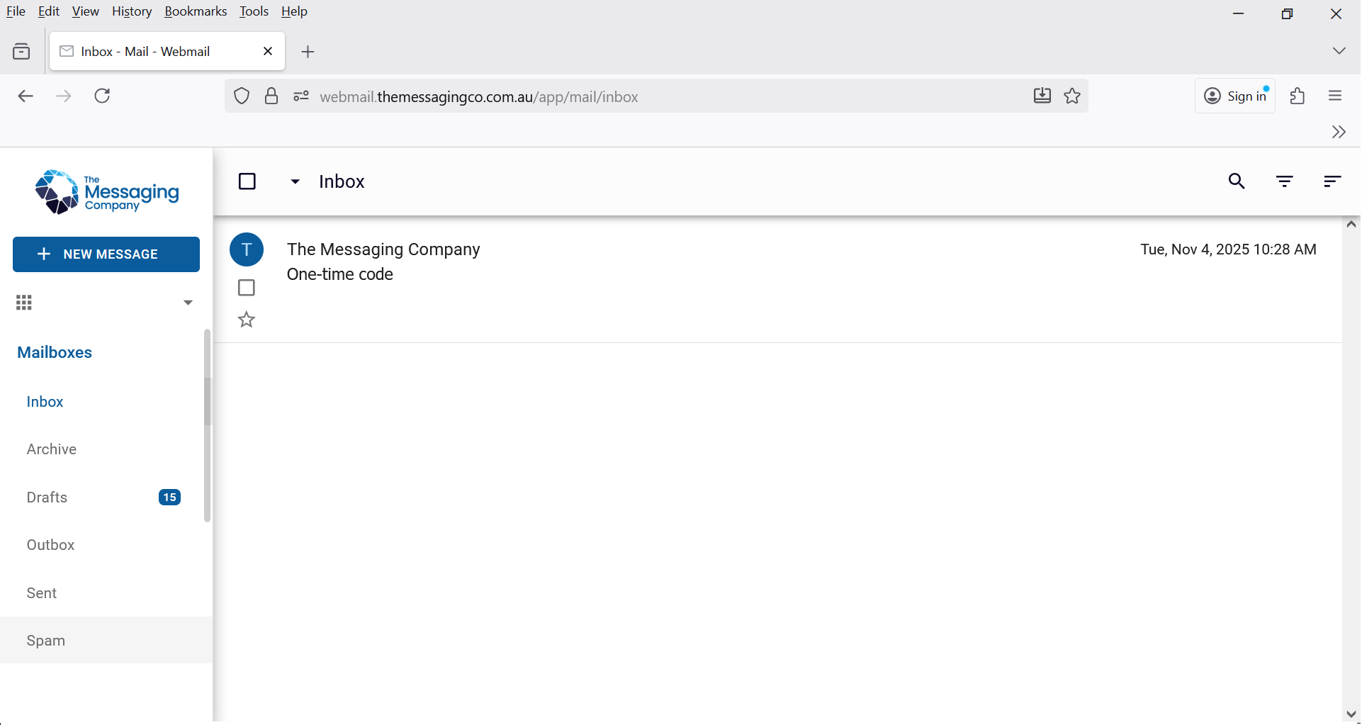 How to mark or report an email as not spam in Webmail – The Messaging ...