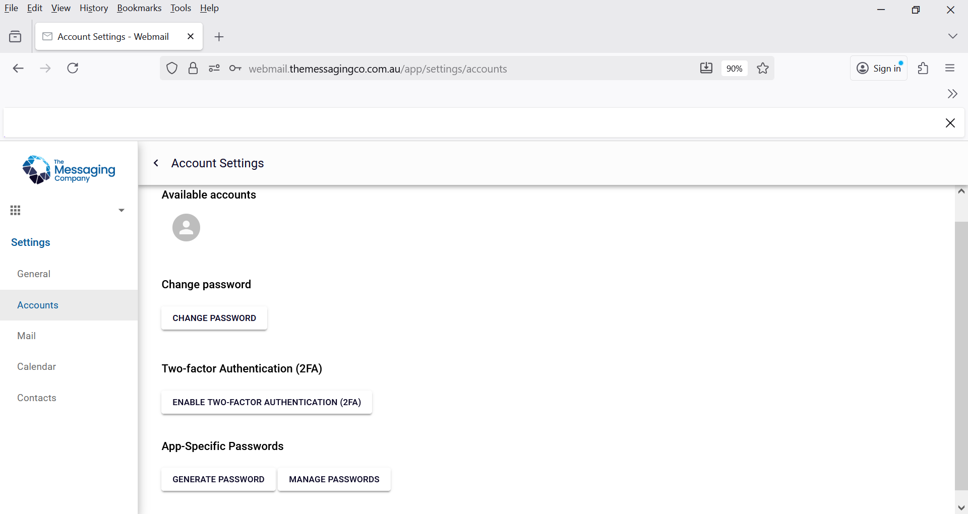 Revoke an App-specific password – The Messaging Company