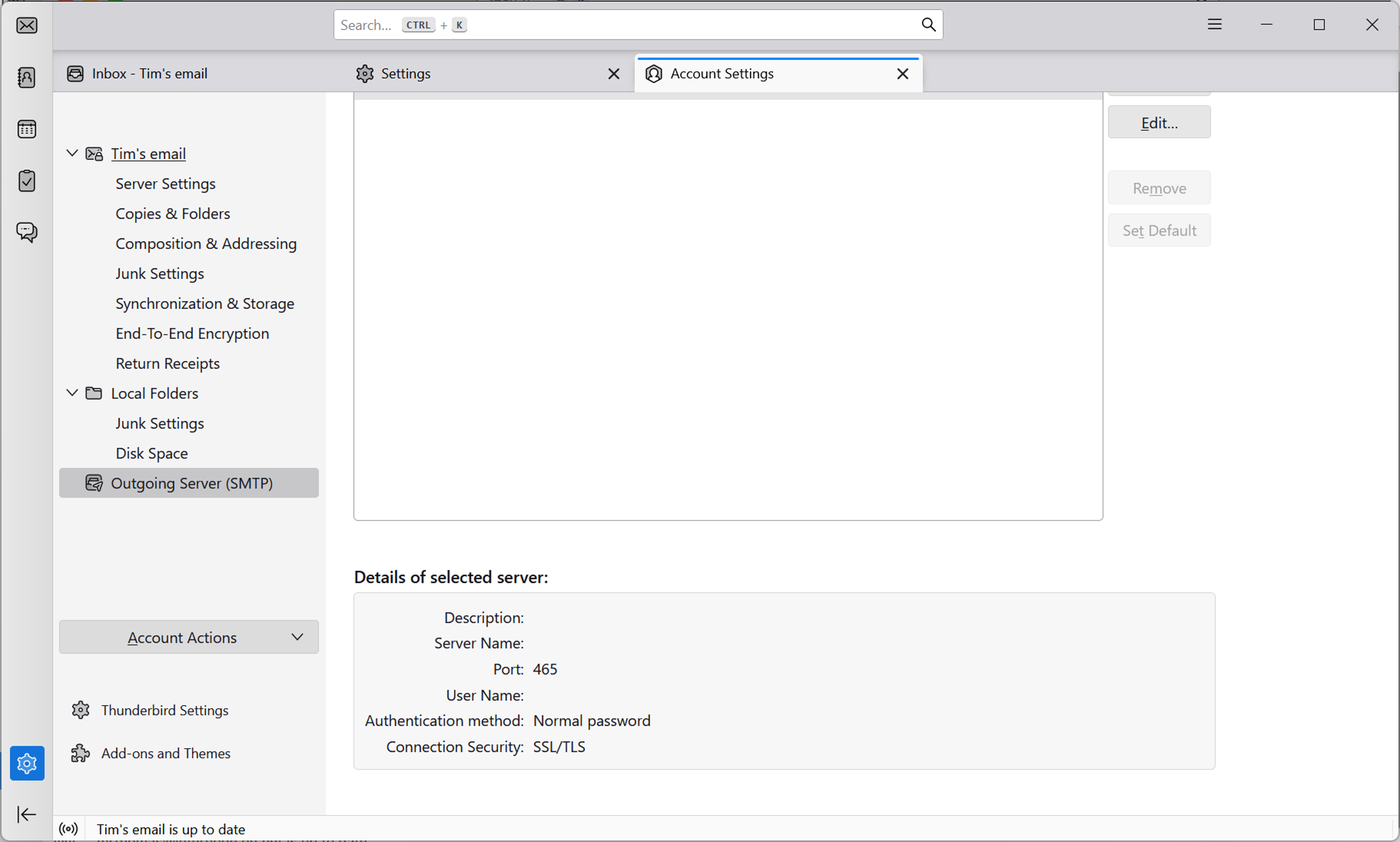 Thunderbird on a Windows or macOS device – The Messaging Company