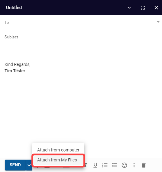 Attaching files to an email – The Messaging Company
