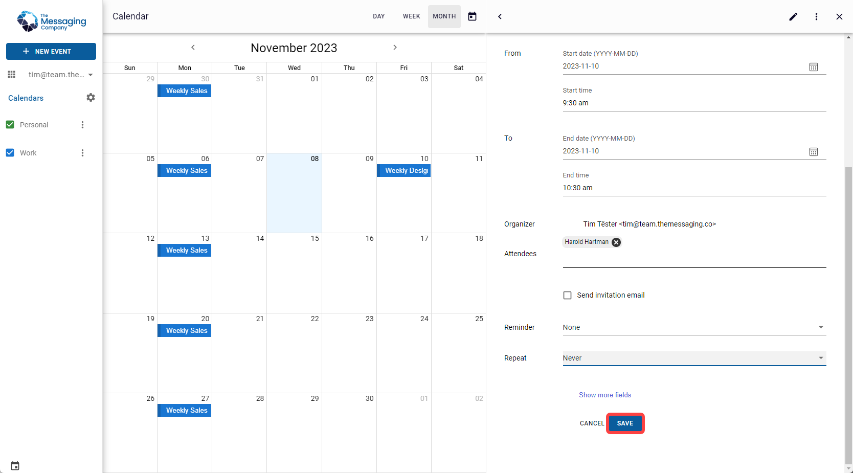 How to use your Webmail calendar – The Messaging Company